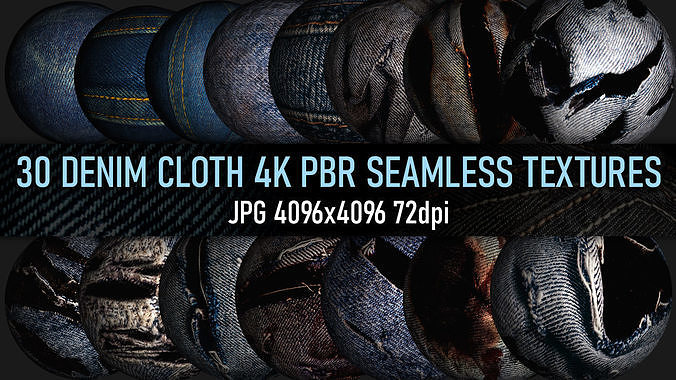 30 Dirty torn denim jeans cloth seamless photo 4k PBR textures Texture ...