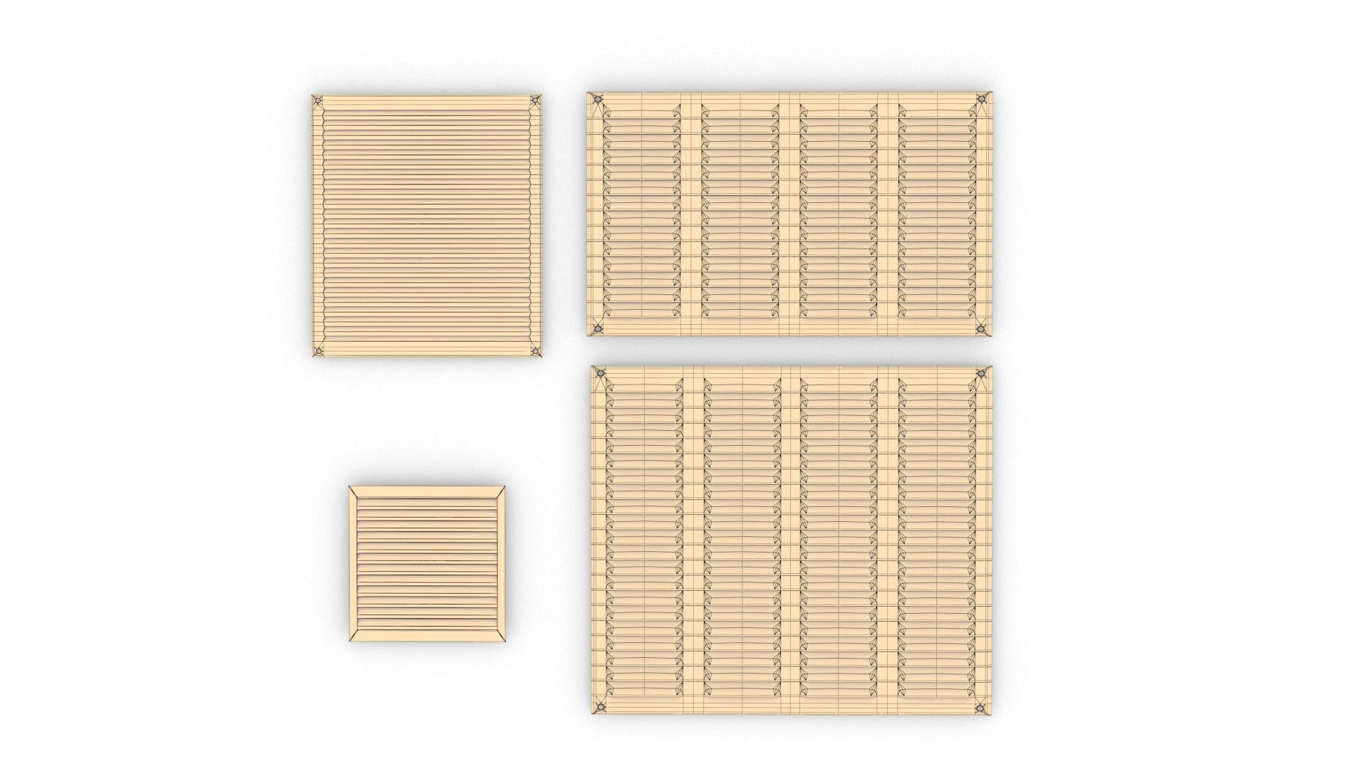3D model Wall Vents Set 01 VR / AR / low-poly | CGTrader