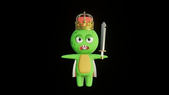 King Ribbit 3D model rigged | CGTrader