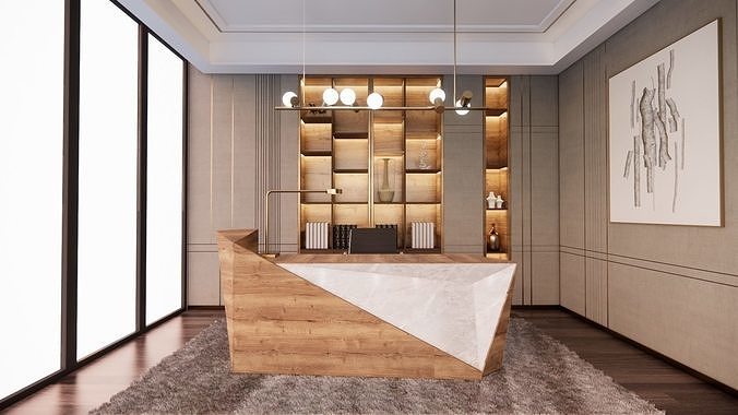 3D model Reception Table VR / AR / low-poly | CGTrader