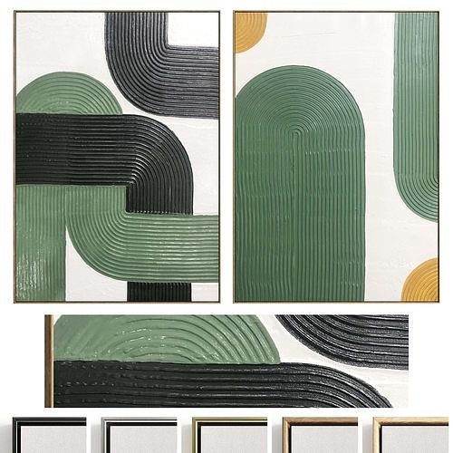 3D model Plaster Two Photo Frame 471 VR / AR / low-poly | CGTrader