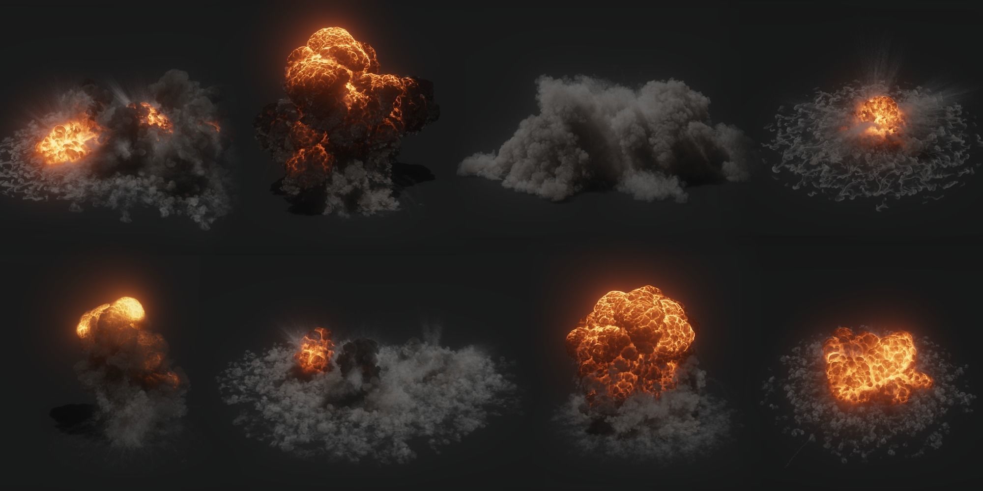 3D Explosions 8 Models 3D model animated | CGTrader