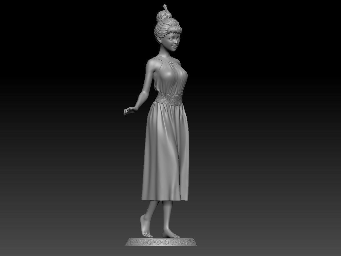 Princess 3D model 3D printable | CGTrader