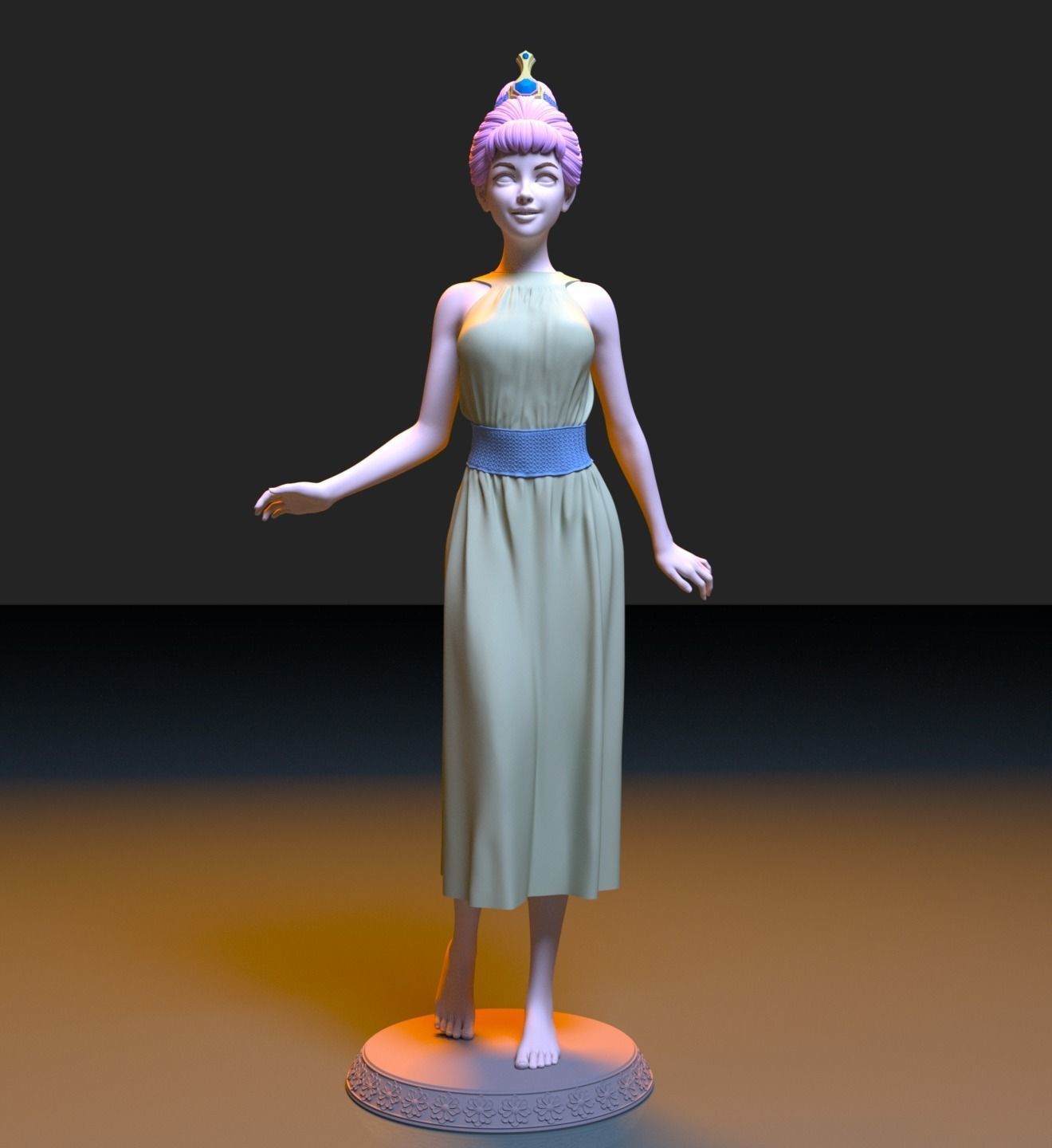 Princess 3D model 3D printable | CGTrader