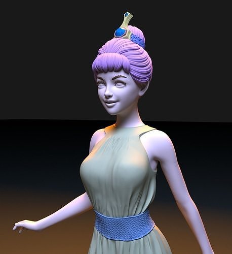 Princess 3D model 3D printable | CGTrader