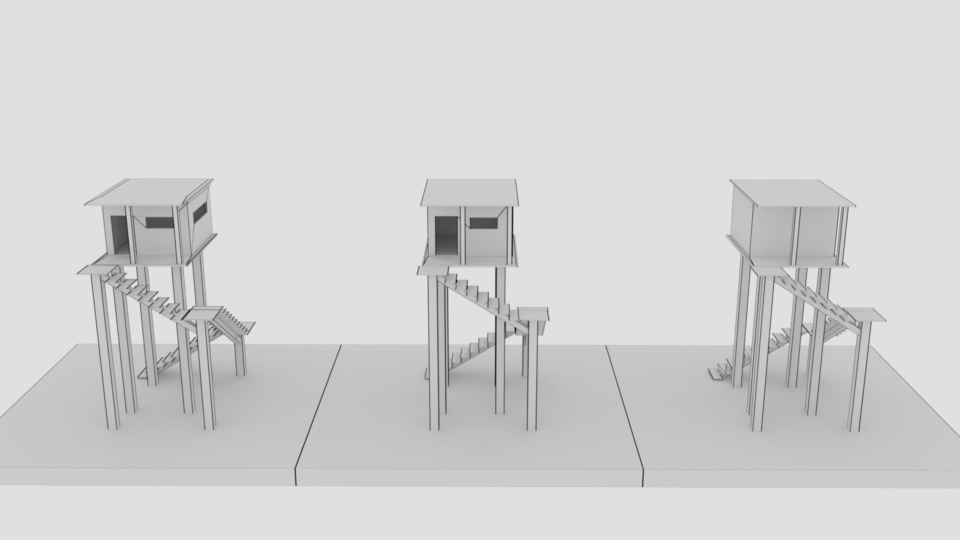 3D model Metal Watch Tower Low Poly VR / AR / low-poly | CGTrader
