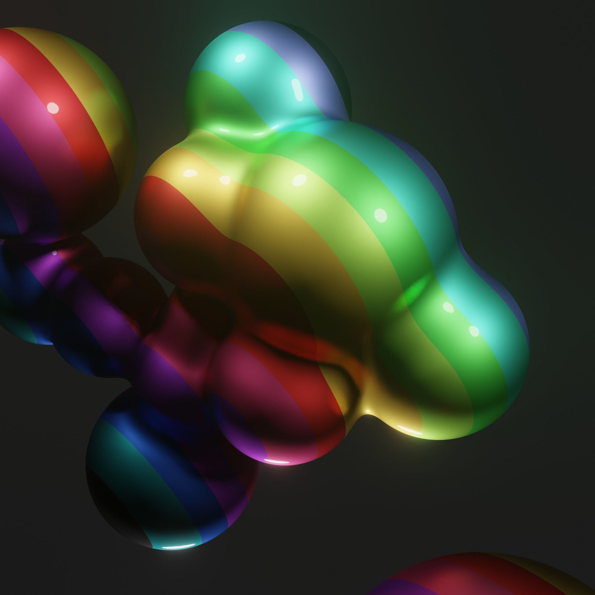 Color MetaBalls 3D model | CGTrader