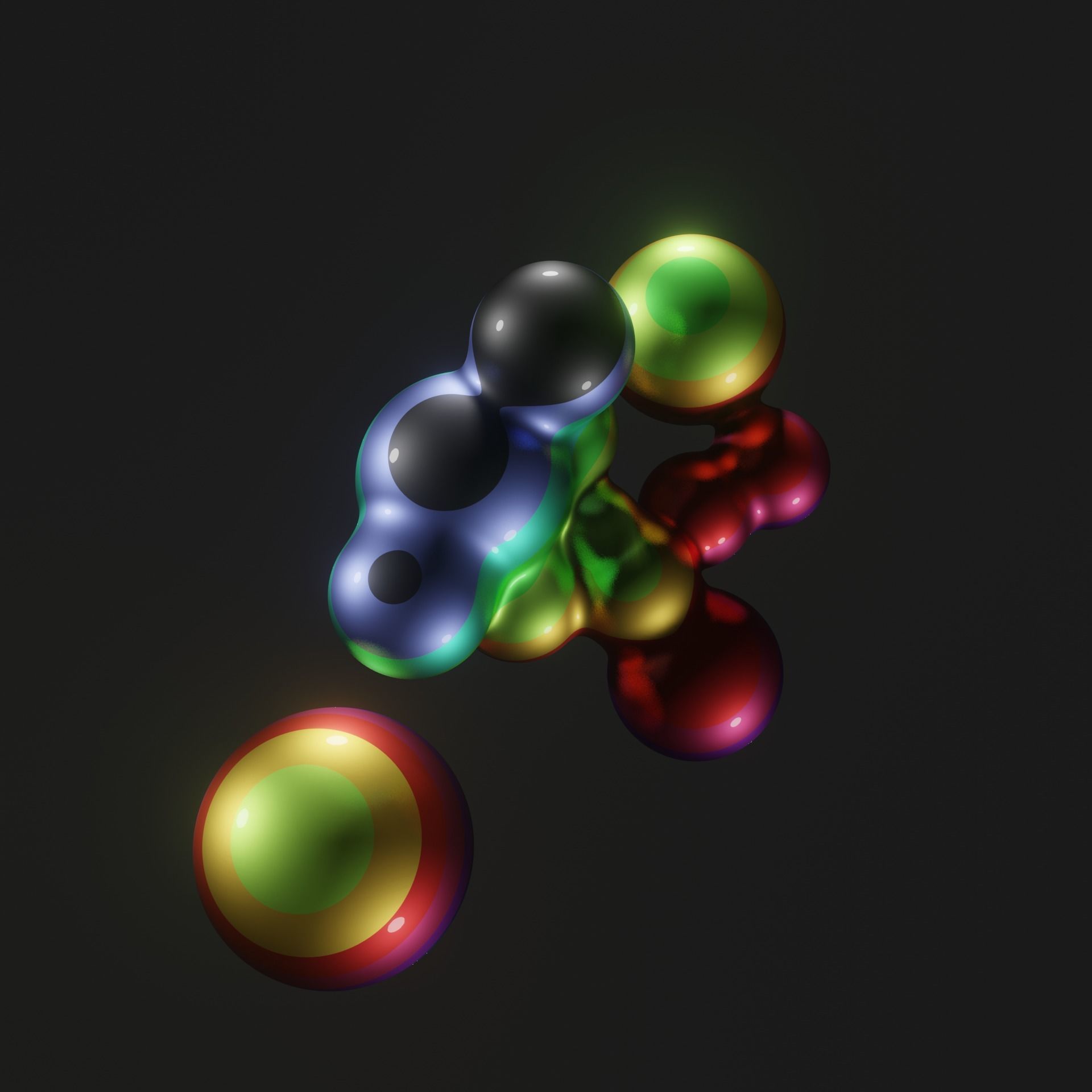 Color MetaBalls 3D model | CGTrader