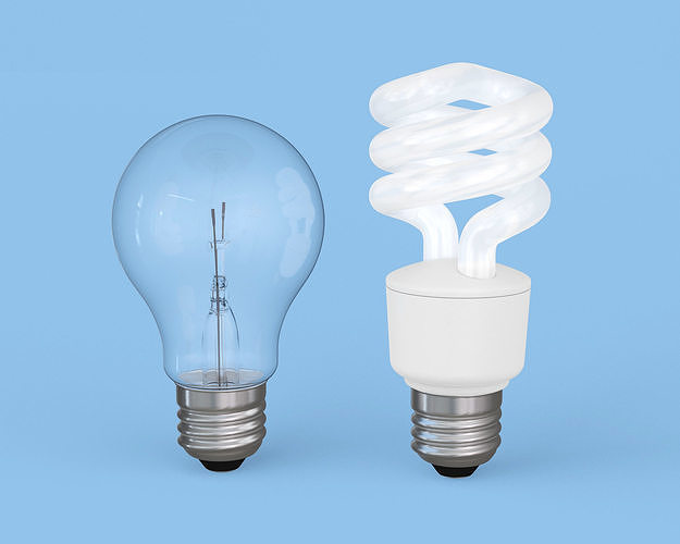 Light Set Old and LED 3D model | CGTrader