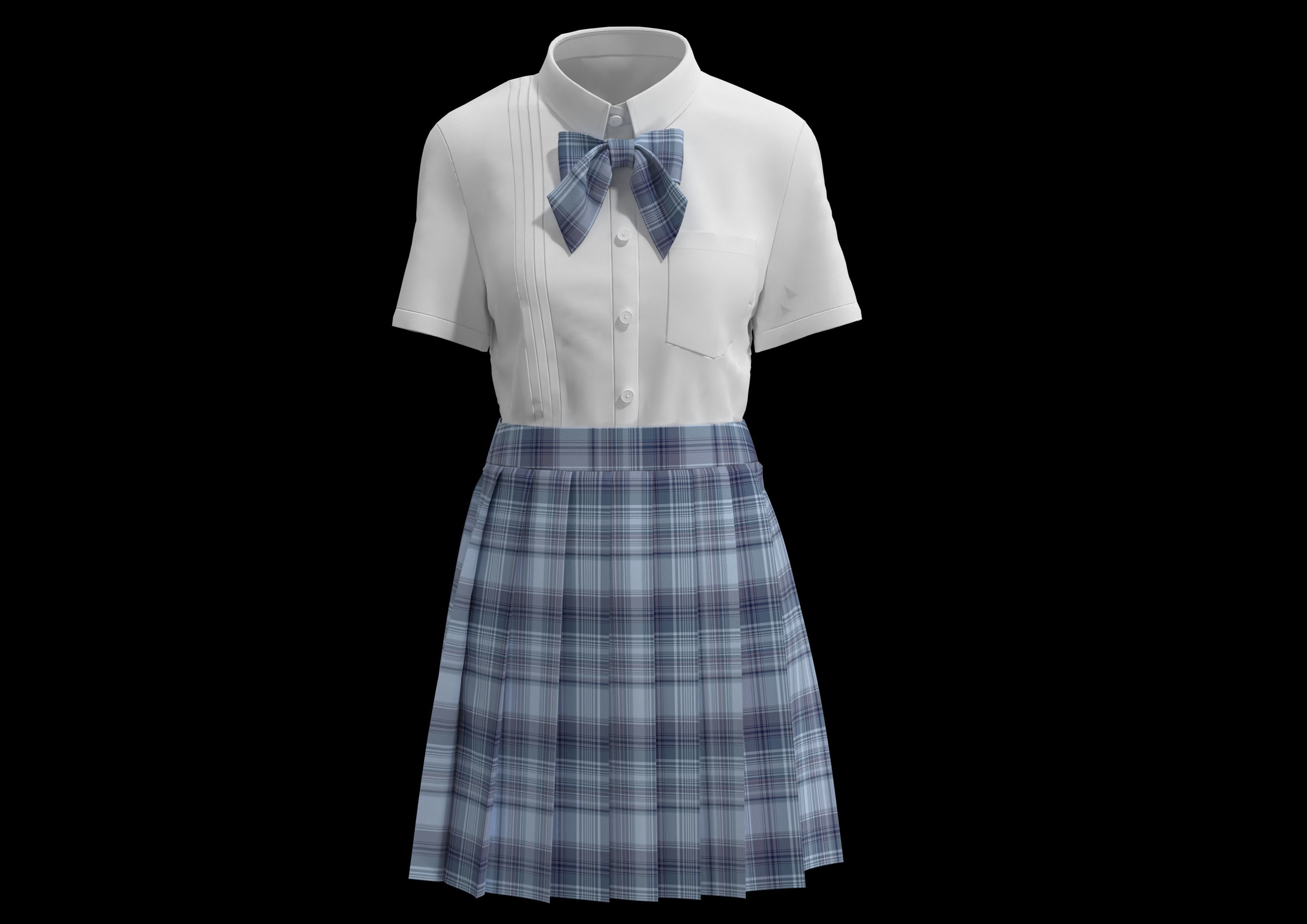 Jk School Uniform free VR / AR / low-poly 3D model | CGTrader