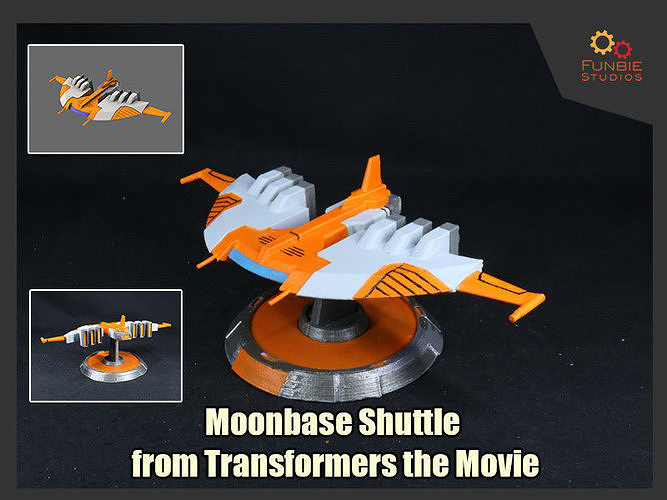 Iconic Ship Series Moonbase Shuttle from Transformers the Movie 3D ...