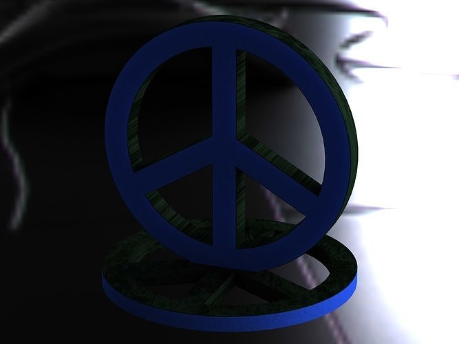 Plastic Peace Symbols Stand 3D model 3D printable | CGTrader