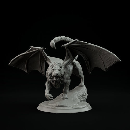 Manticore pre-supported 3D model 3D printable | CGTrader