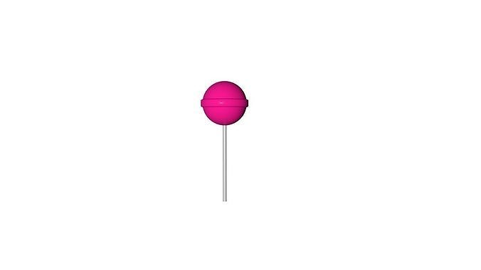 3D model pink lolipop VR / AR / low-poly | CGTrader