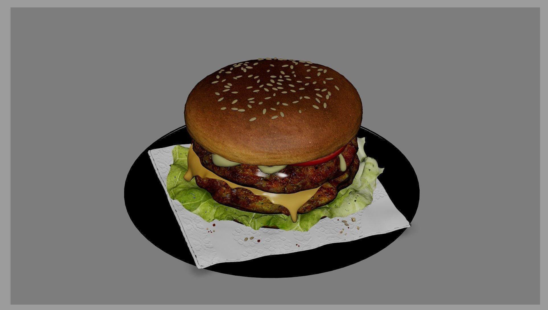 Hamburger classic 2 3D model | CGTrader