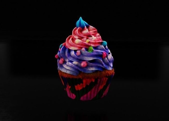 3D model Whimsical Cupcake Sculpture VR / AR / low-poly | CGTrader