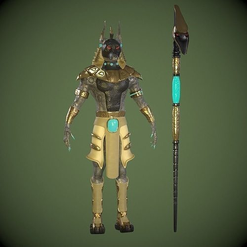 3D model Cyber Anubis from Egypt VR / AR / low-poly | CGTrader