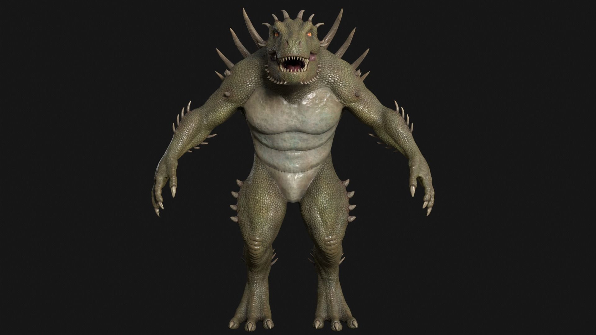3D model Huge lizard monster2 VR / AR / low-poly | CGTrader