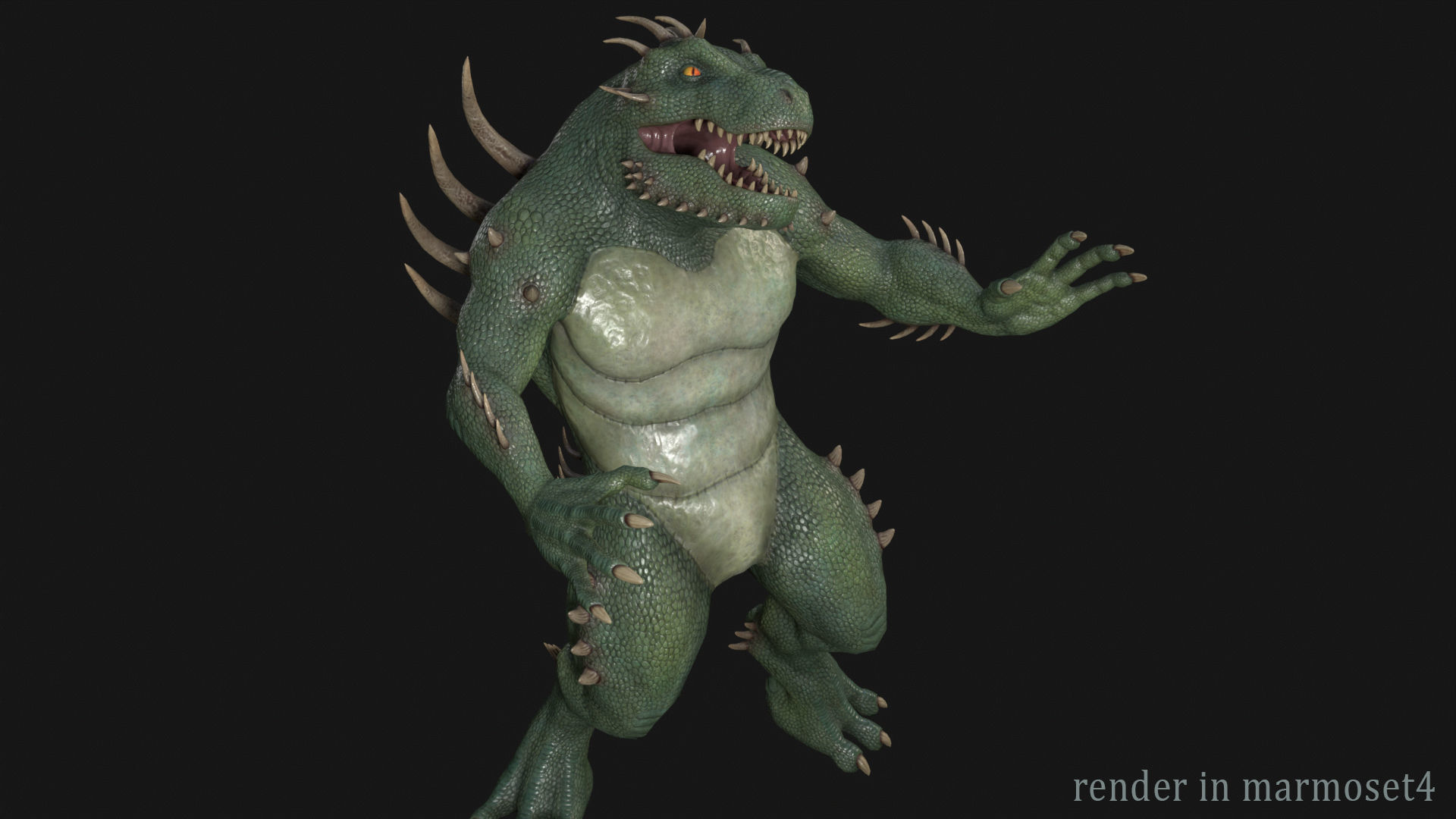 3D model Huge lizard monster2 VR / AR / low-poly | CGTrader