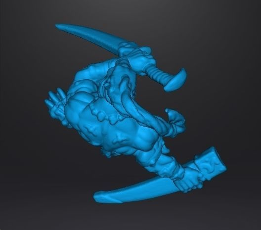 WOLF WARRIOR SAMURAI MINIATURE MODEL FANTASY GAMES DND RPG 3D model 3D printable | CGTrader