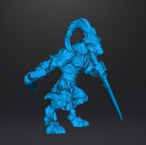 WOLF WARRIOR SAMURAI MINIATURE MODEL FANTASY GAMES DND RPG 3D model 3D printable | CGTrader