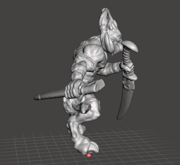 WOLF WARRIOR SAMURAI MINIATURE MODEL FANTASY GAMES DND RPG 3D model 3D printable | CGTrader