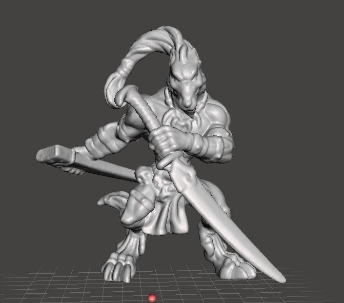 WOLF WARRIOR SAMURAI MINIATURE MODEL FANTASY GAMES DND RPG 3D model 3D printable | CGTrader