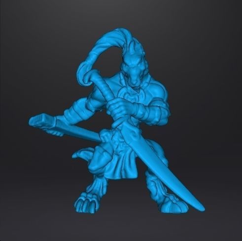 WOLF WARRIOR SAMURAI MINIATURE MODEL FANTASY GAMES DND RPG 3D model 3D printable | CGTrader