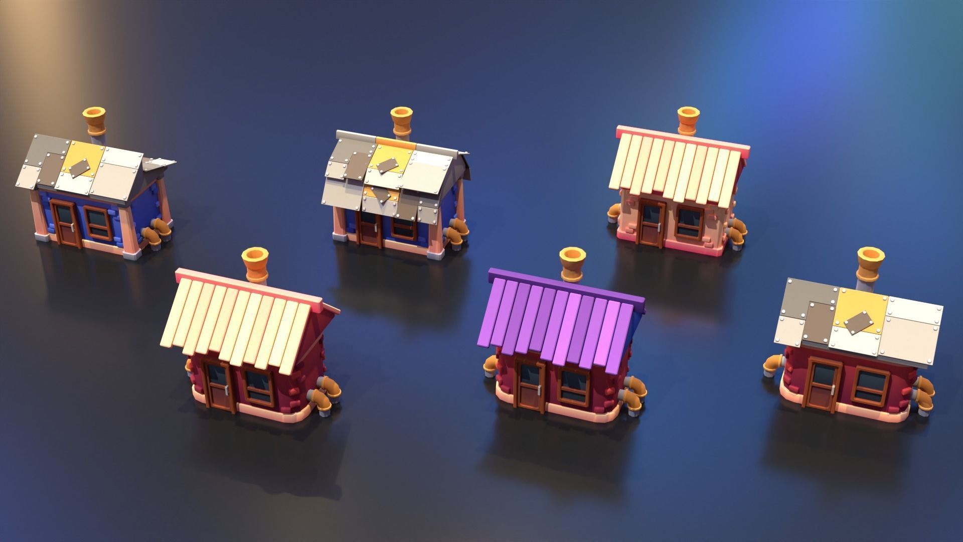 3D model Steampunk Modular Asset VR / AR / low-poly | CGTrader