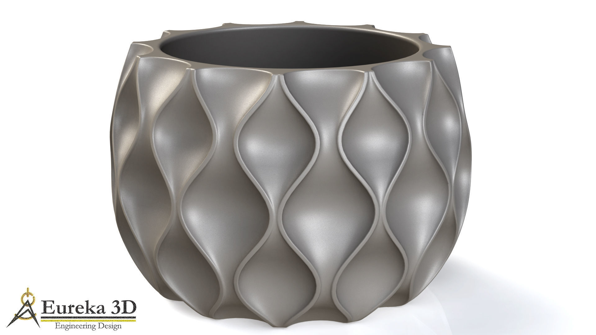 WAVE PATTERN POT MODEL 1 AND 2 3D model 3D printable | CGTrader