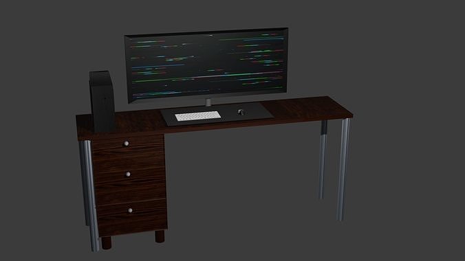 simple pc setup free 3D model | CGTrader