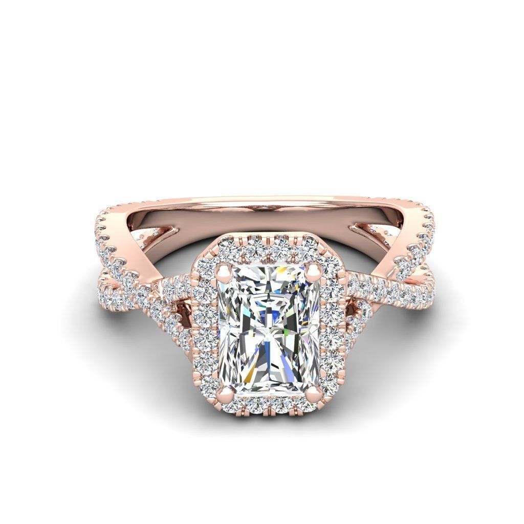 Engagement ring Ruya radiant 3D model 3D printable | CGTrader