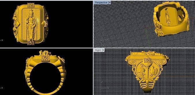 murugan kumara swami ayyappa gold silver ring bornze 3D model 3D ...