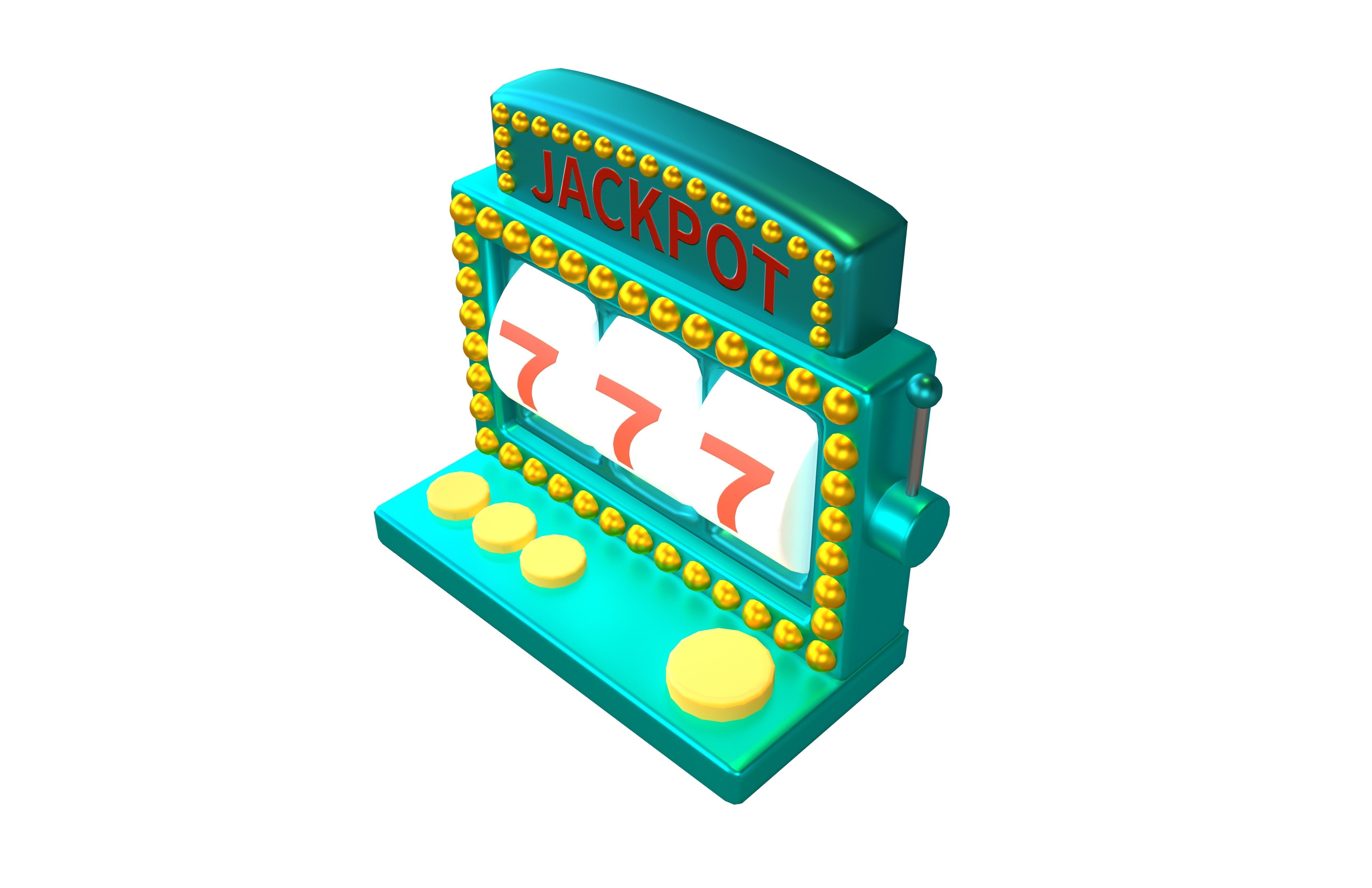 3D model Cartoon Slot Machine v1 005 VR / AR / low-poly | CGTrader