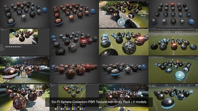 Sci-Fi Sphere Collection-PBR Texture with Unity Pack VR / AR / low-poly ...