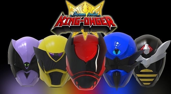 Combo of 5 Super Sentai King - Ohger Helmet 3D model 3D printable ...