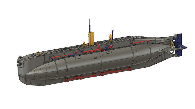 British Stickleback class submarine scale model STL 3D model 3D ...