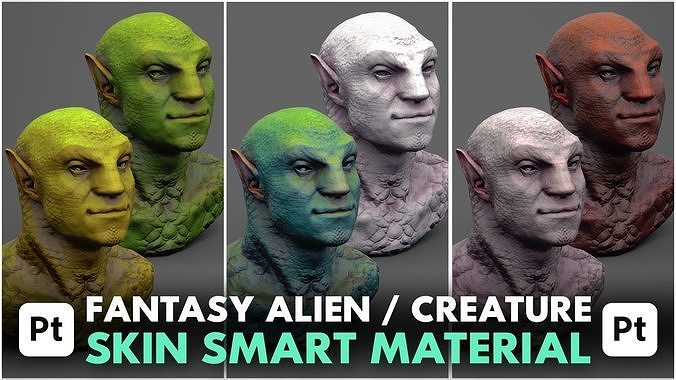 Fantasy Alien-Creature Skin-Substance 3D Painter Smart Material 3D ...