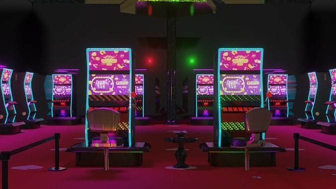 3D model Small casino - interior and props VR / AR / low-poly | CGTrader