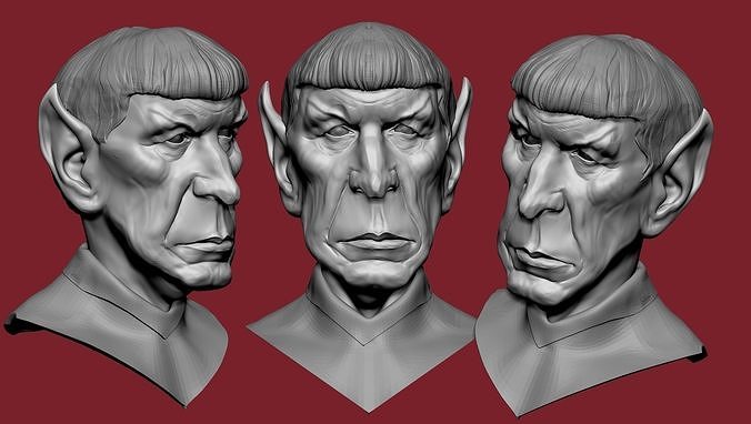 Spock Star Trek realistic face for 3d printing 3D model 3D printable ...