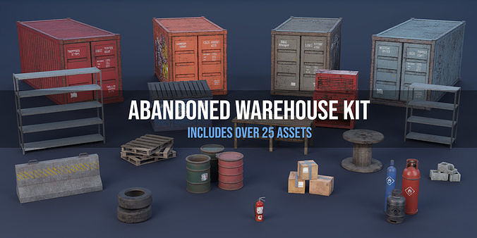Abandoned Warehouse and Factory Kit 3D model | CGTrader