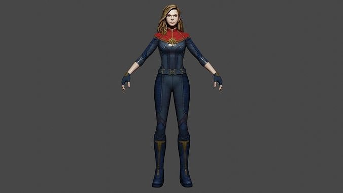 3D model Captain Marvel VR / AR / low-poly | CGTrader