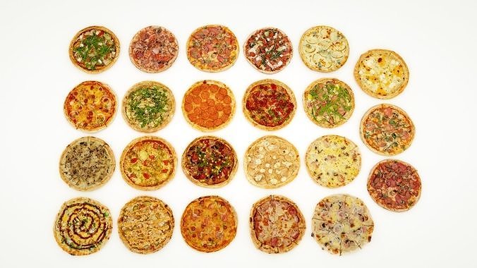 Pizza collection 23 items 3D model | CGTrader