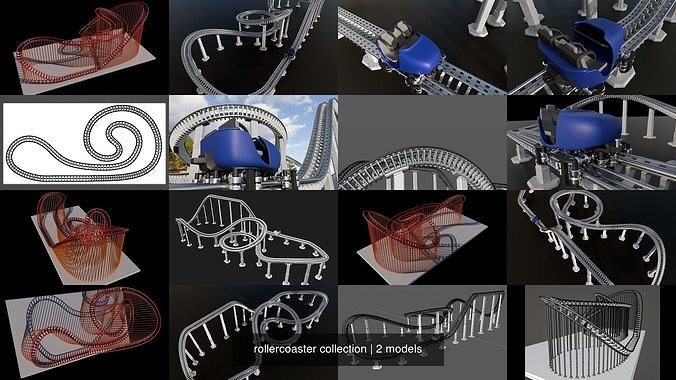 rollercoaster collection 3D printable | CGTrader