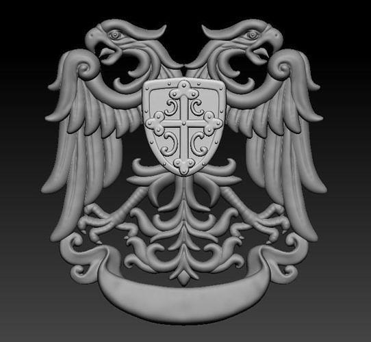 Serbian Eagle Logo Pendant 3D model 3D printable | CGTrader