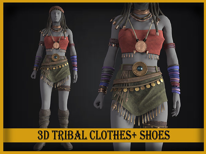 Tribal ethnic 3D clothes 3D model | CGTrader
