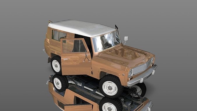 3D model American SUV 60s Classic Lowpoly 3D Model Game Ready VR / AR ...