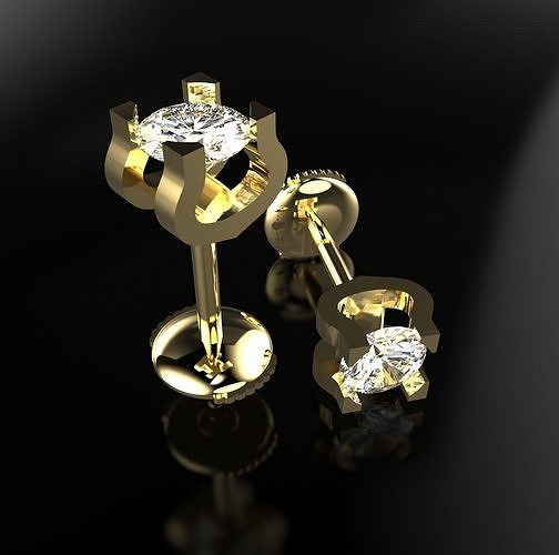 Earrings C 3D model 3D printable | CGTrader