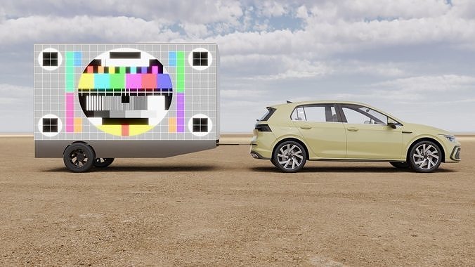 Advertising Led Screen Car Back 3D model | CGTrader