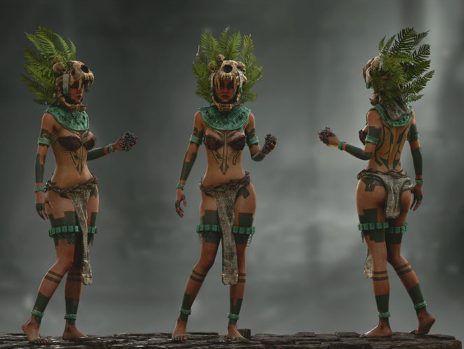 3D model Mayan Woman VR / AR / low-poly | CGTrader